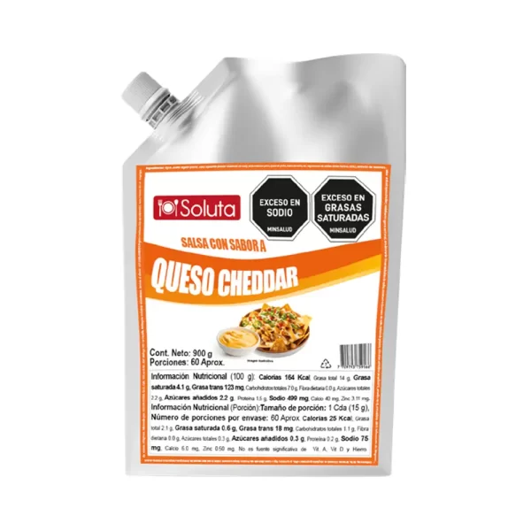 SALSA SABOR QUESO CHEDDAR – SOLUTA X 900 g – La Tienda de Clemente